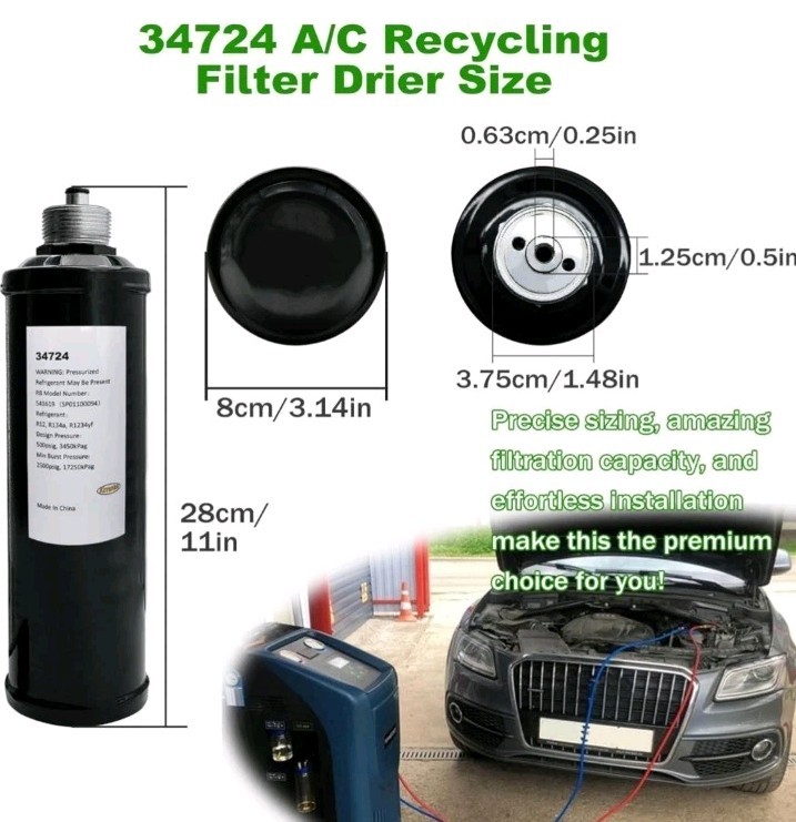 34724 A/C Recycling Filter Drier for Robinair Refrigerant Recovery ...