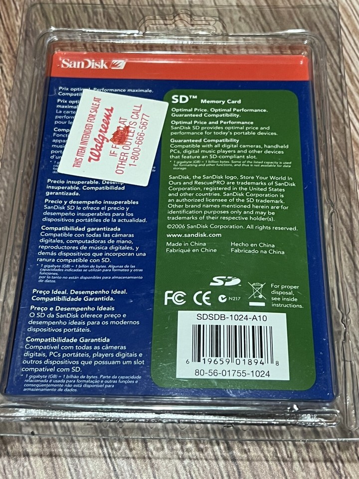 SanDisk 1GB SD Memory Card - SDSDB-1GB, Cameras + More Optimal ...
