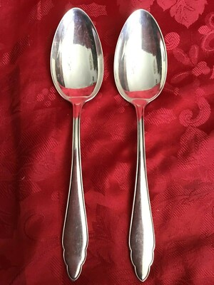 Vintage Rostfrei Silver Plate 90 - SET OF 2 TABLESPOON SERVING SPOONS ...