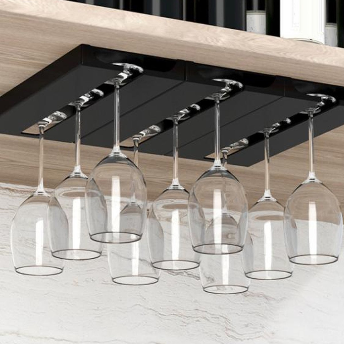 Undercounter Glass Holder Wine Glass Holder Space Saving Stemware