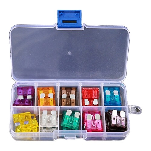 50Pcs 3/5/7.5/10/15/20/25/30/35/40A Colorful Insert Fuses for Car Boats ...