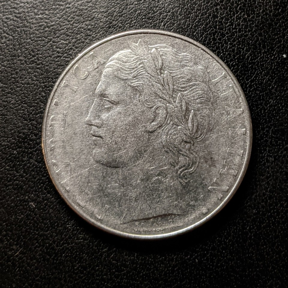 1977 Italy Republic Italiano L100 Lire Stainless Steel Lira i ...