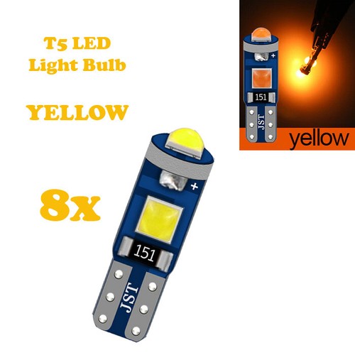 8x T5 286 LED Bulbs 3030smd Light 12V COB Interior Instrument Dashboard ...