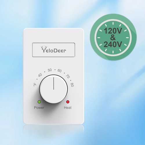 4pcs Baseboard Heater Thermostat, 120V & 240V, Manual Control for Home ...