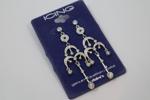 AABOT large Bridal pageant crystal dangle icing Claire's Jewelry ...