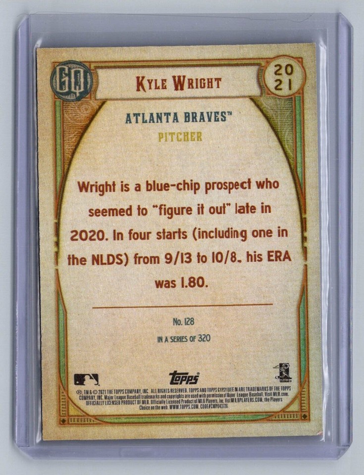 2021 Topps Gypsy Queen (Cursive Team Var.) SP Kyle Wright Atlanta ...