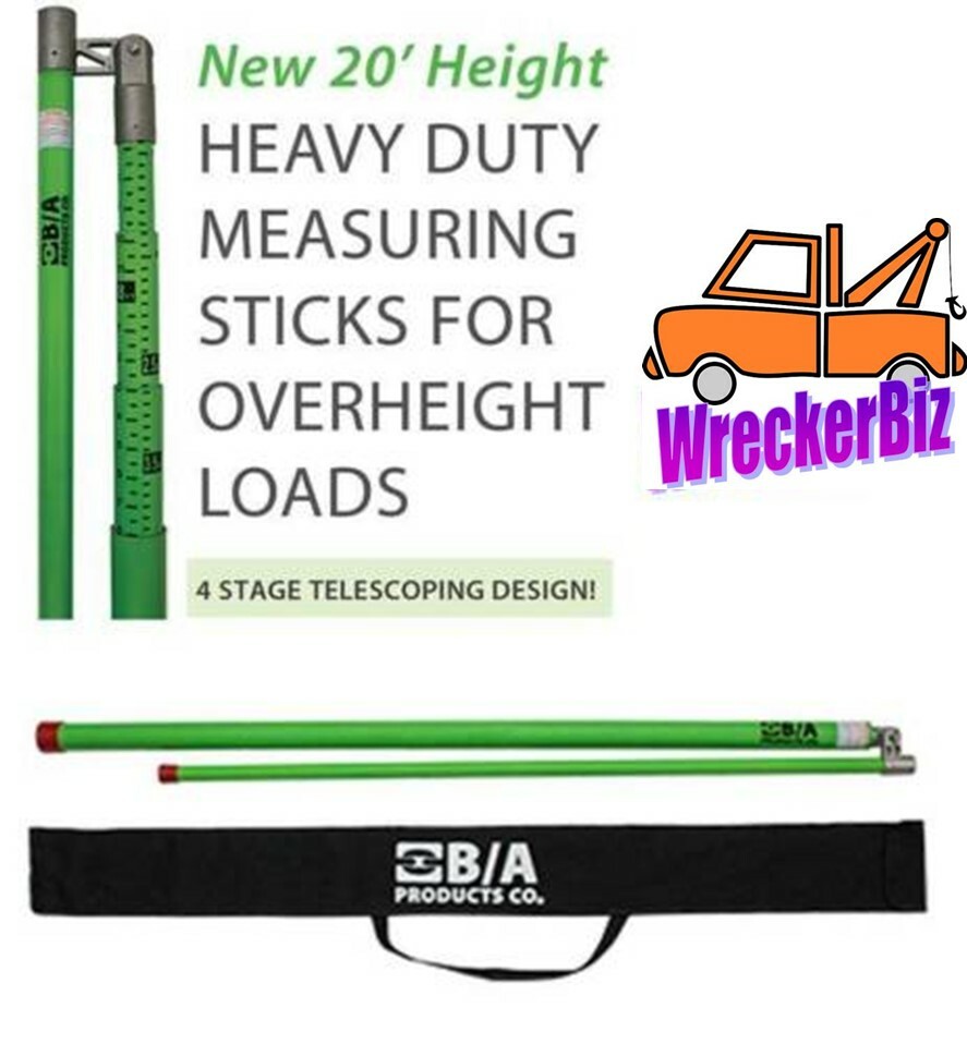 (2) 20' QUICK VEHICLE TRAILER LOAD HEIGHT MEASURING STICK with Standard ...