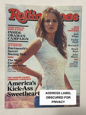 Rolling Stone Magazine Issue 1154 April 12 2012 Jennifer Lawrence ...