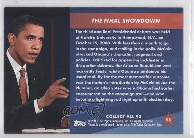 2008 President Collector Trading Cards Inauguration Day Silver Barack ...