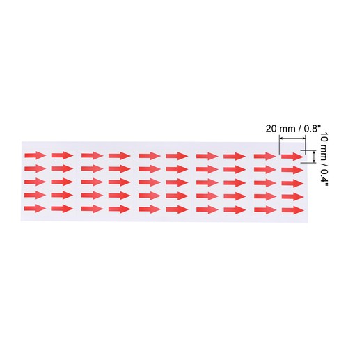 10Set / 100Pieces 0.8x0.4" Arrow Stickers Inspection Indicator Tape ...