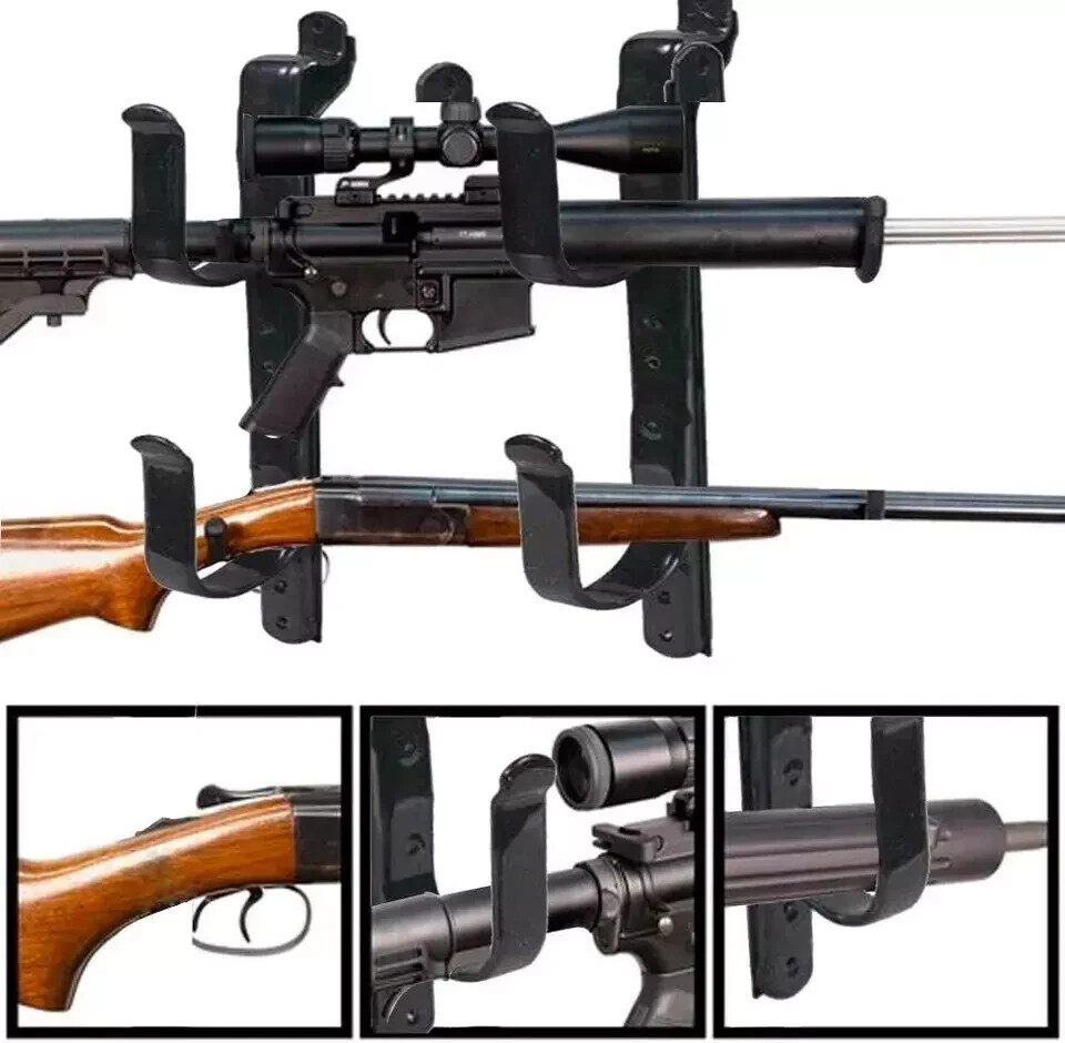 Heavy-Duty Truck Gun Rack - Versatile - Adjustable - Black Metal | eBay