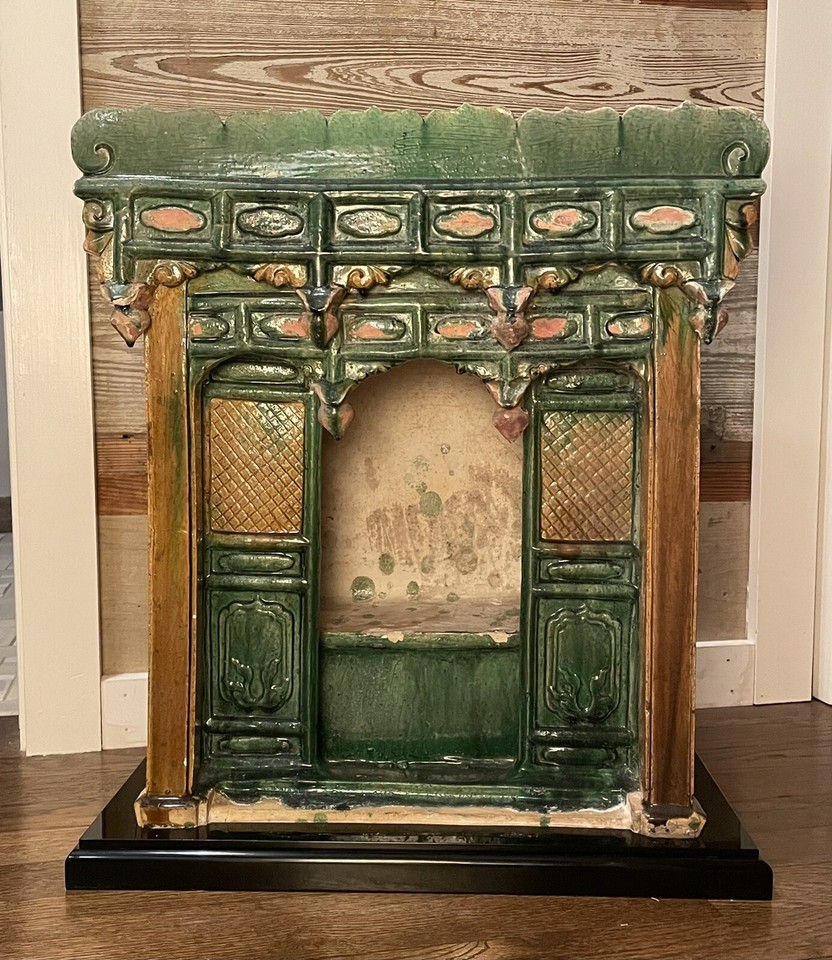 Antique Chinese Wedding Bed Glazed Roof Tile, Ming Dynasty circa 1600s ...