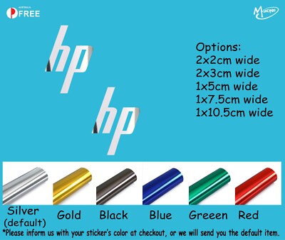 HP Decals Stickers Metallic Chrome Effect logo die cut best gifts ...