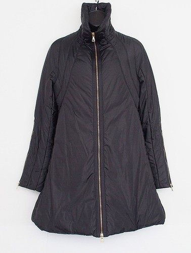 Belfe Women's Zip High Neck Puffer Coat Black Size US 6 | eBay