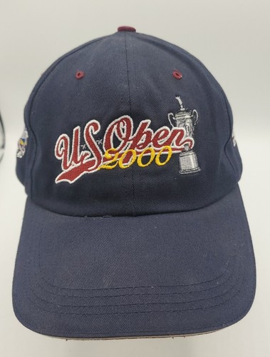 US Open Pebble Beach 2000 Hat Strap Back Blue Ahead Headgear limited ...