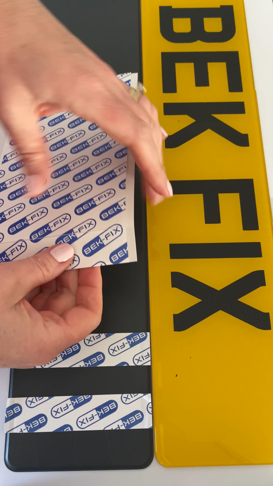 8 NUMBER PLATE STICKY PADS HEAVY DUTY DOUBLE SIDED ADHESIVE STRIPS ...