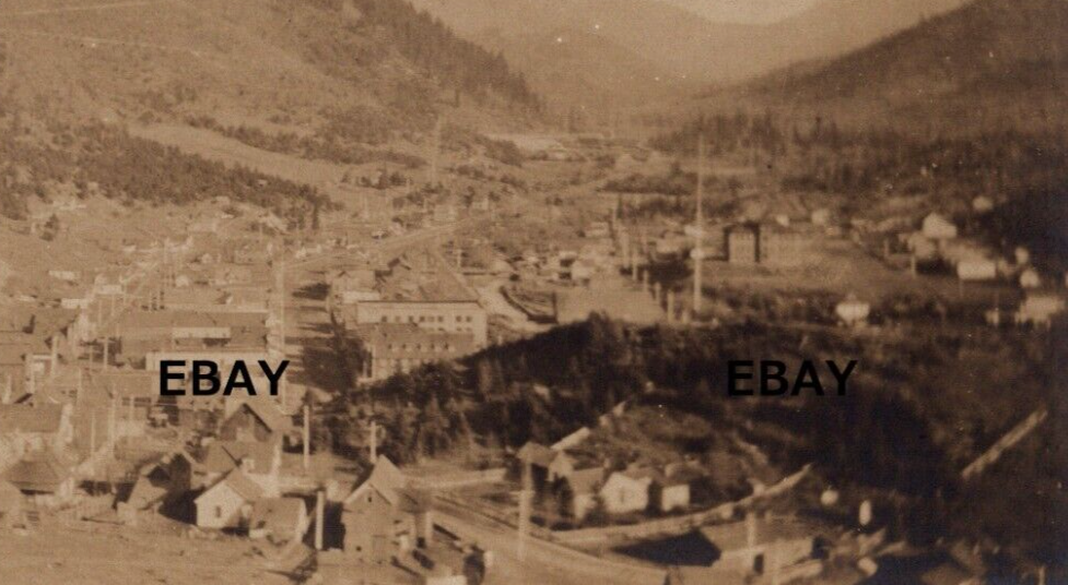 Vintage OOAK Snapshot Photo Mullan Idaho Looking East Mountain View ...