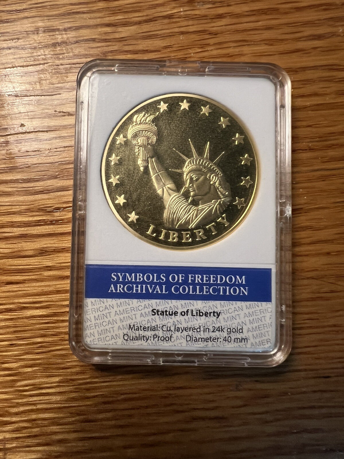 SYMBOLS OF FREEDOM ARCHIVAL COLLECTION STATUE OF LIBERTY GOLD TOKEN! | eBay