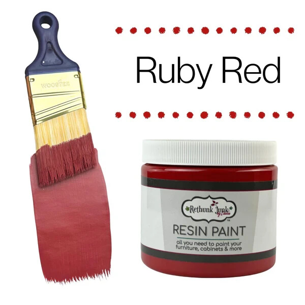 Rethunk Junk by Laura Resin Paint 16 fl oz Ruby Red | eBay