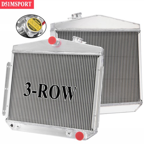 3 Row Aluminum Radiator For 1955 1956 1957 Chevy Bel Air Small Block ...