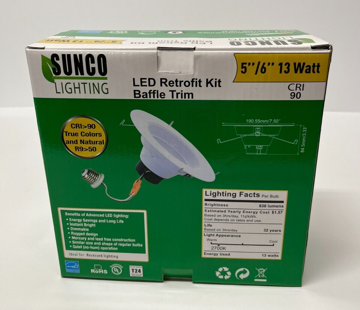 Sunco Lighting 5/6 Inch LED Retrofit Recessed Downlight Model | eBay