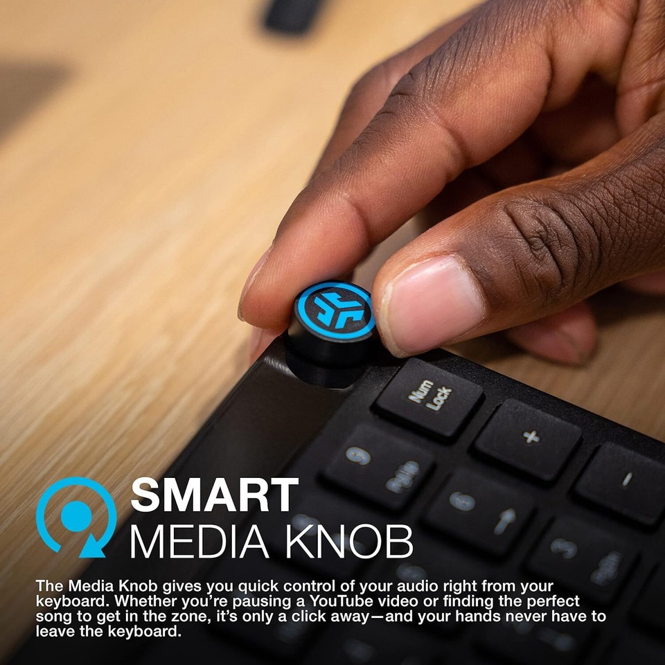 JLab JBuds Wireless Keyboard, Black, 95 Keys, Multi-Device, 2.4G ...