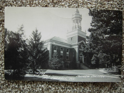 RPPC-MT-MOUNT CARROLL IL-METCALF HALL-FRANCES SHIMER COLLEGE-REAL PHOTO ...