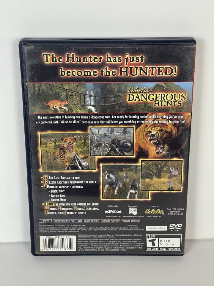 Cabela's Dangerous Hunts Sony PlayStation 2 PS2 Greatest Hits | eBay