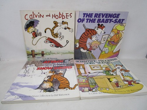 Lot of 4 Calvin and Hobbes books Snow Goons Baby Sat Boink | eBay
