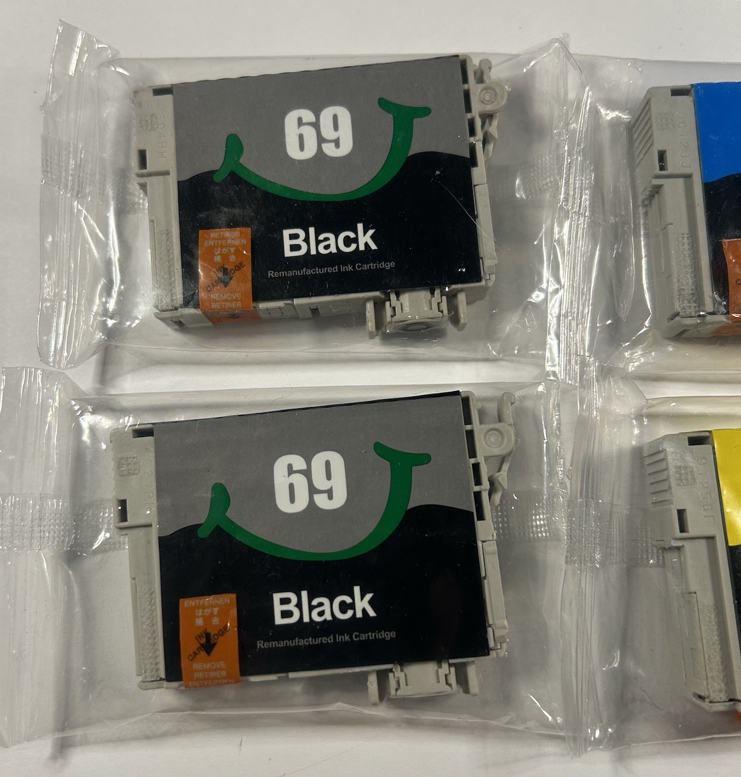 NEW Epson 69 Ink Cartridges Lot of 4: 2 Black, 1 Cyan, 1 Yellow - NEW ...