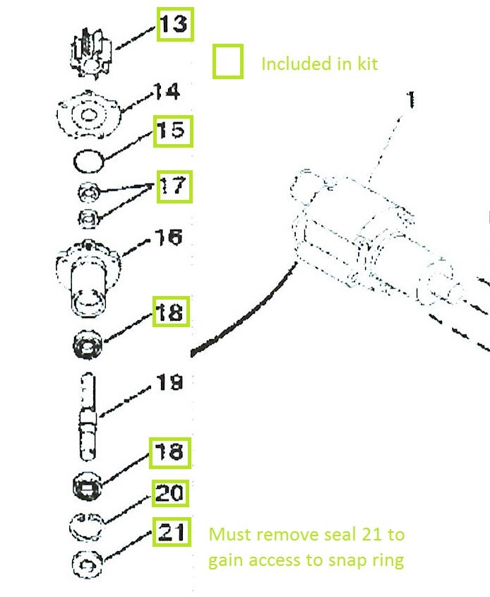 Repair kit for Mercruiser Bravo Raw Sea Water Pump 46-72774 , 46 ...