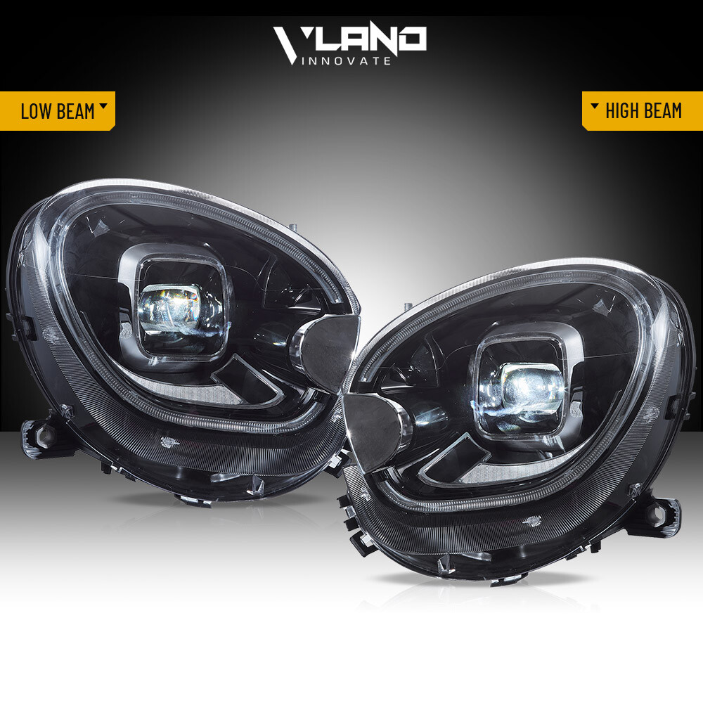 Pair VLAND LED Headlights For 2010-16 Mini Cooper Countryman R60 W ...