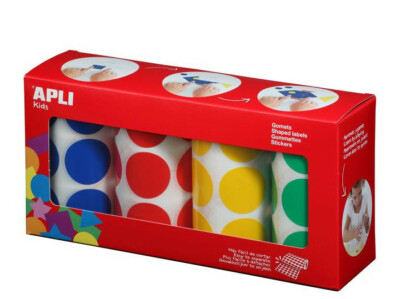 Gommettes 4 rouleaux Rond Ø 33 mm jaune bleu rouge vert x 2832 | eBay