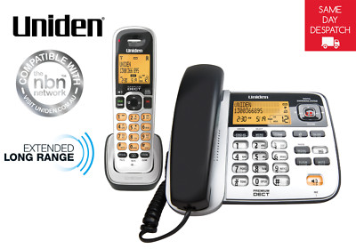 UNIDEN PREMIUM DECT 2145+1 2 in 1 CORDLESS & CORDED PHONE SYSTEM | eBay ...