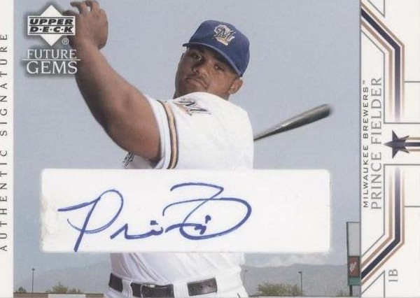 2002 Upper Deck Prospect Premieres - #92 Prince Fielder (AU, RC) for ...