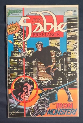 Jon Sable Freelance #1 Signed by Mike Grell First Comics 1983 NM | eBay
