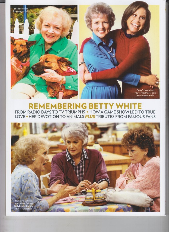 BETTY WHITE PEOPLE MAGAZINE COMMEMORATIVE EDITION 2022 AMERICA'S GOLDEN ...