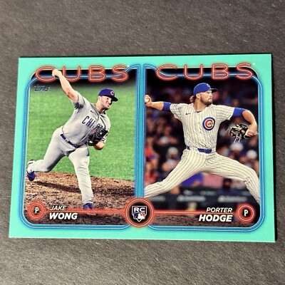 2024 Topps Update Cubs Rookie Combos Jake Wong & Porter Hodge RC AQUA ...