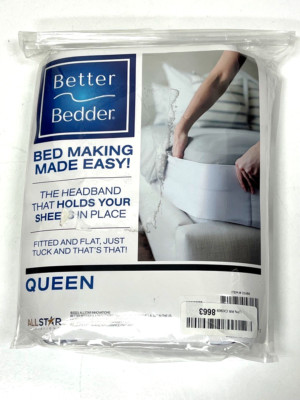 Better Bedder Bed Making Made Easy Queen Size The Headband That Holds ...