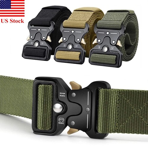 Casual Military Tactical Belt Mens Army Combat Waistband Rescue Rigger ...
