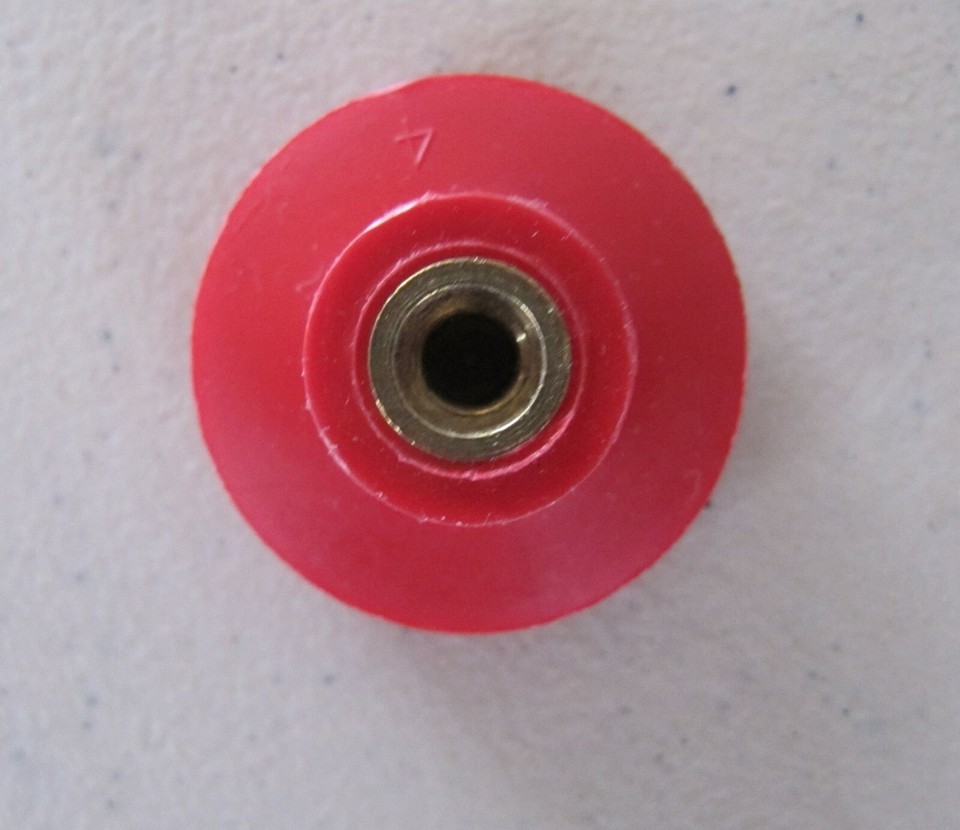 Dimco Gray Push Pull Knob, Red Thermoplastic 1/4-20 x 7/16 Insert ...