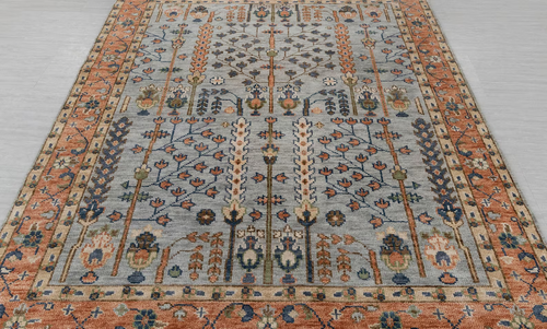 Muted Ivory Oriental Oushak Rug 4x6 5x7 6x9 7x10 Hand Knotted Vintage ...