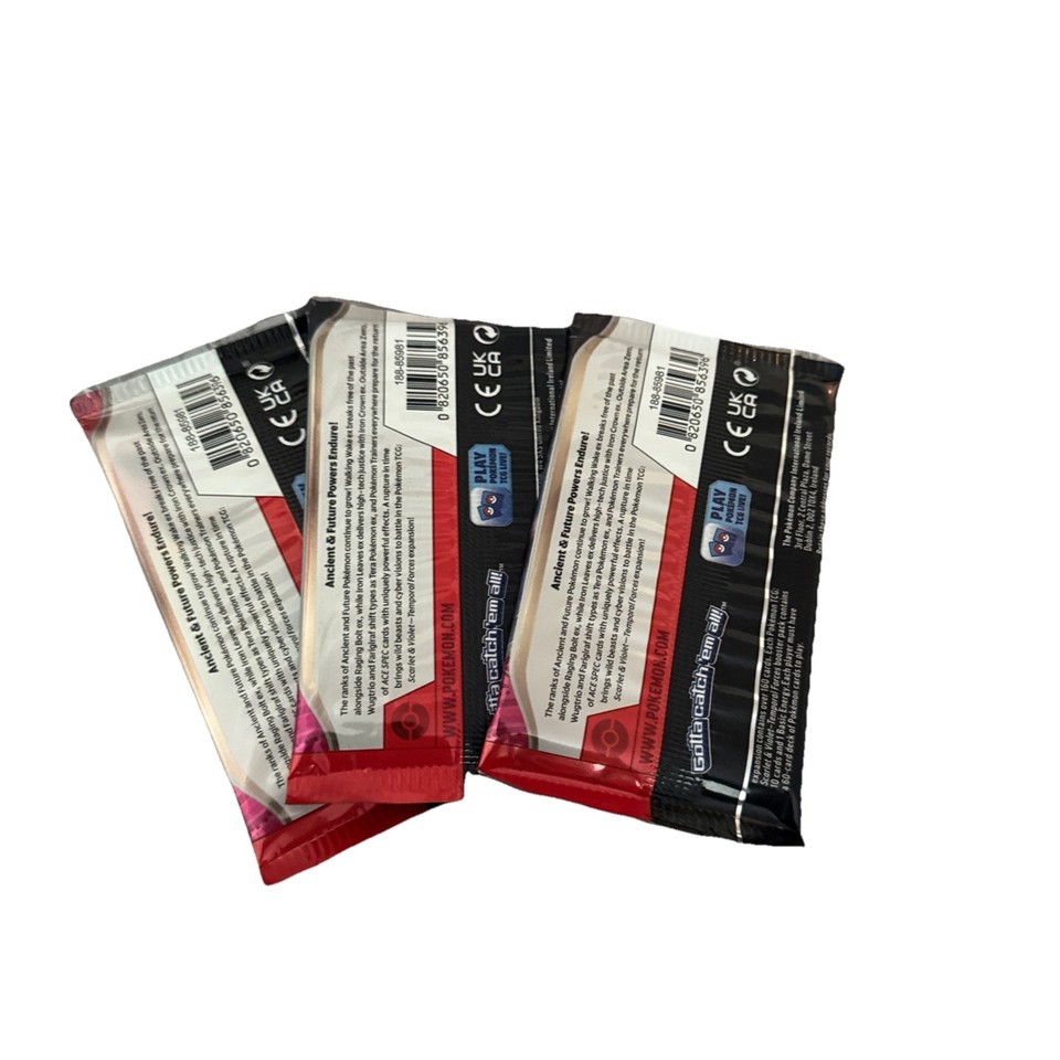 Temporal Forces S&V Pokemon TCG Booster Pack (Three Packs, Pack Art ...