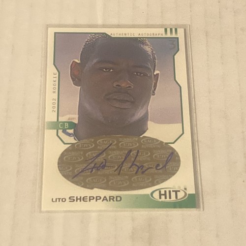 2002 SAGE Hit Lito Sheppard Rookie Auto Autograph | eBay