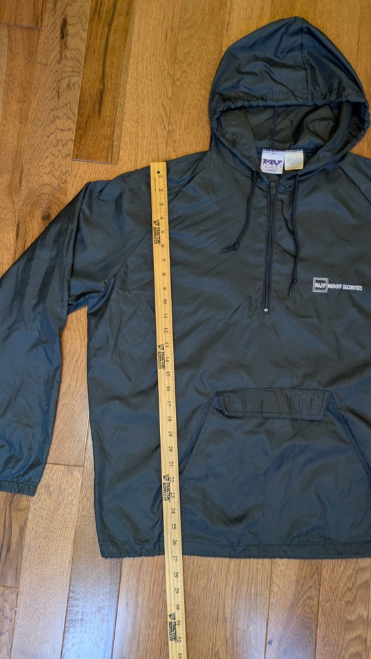 RARE Original MADF Bernie Madoff Securities Men's L Windbreaker Jacket ...