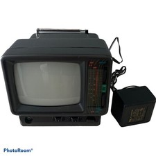 AMTEL 5" Black and White TV Model 502 Portable Battery Operated Vintage ...