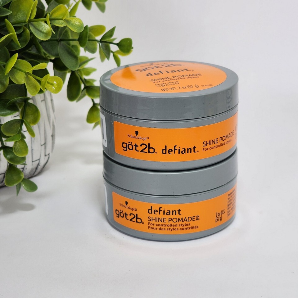 Got2b Defiant Shine Pomade High Shine Light Hold Controlled Styles 2 oz ...