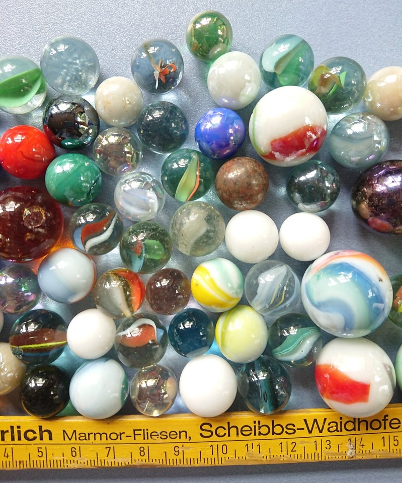 Konvolut alte Murmeln Klicker Schusser Märbeln Glasmurmeln Thüringen ...