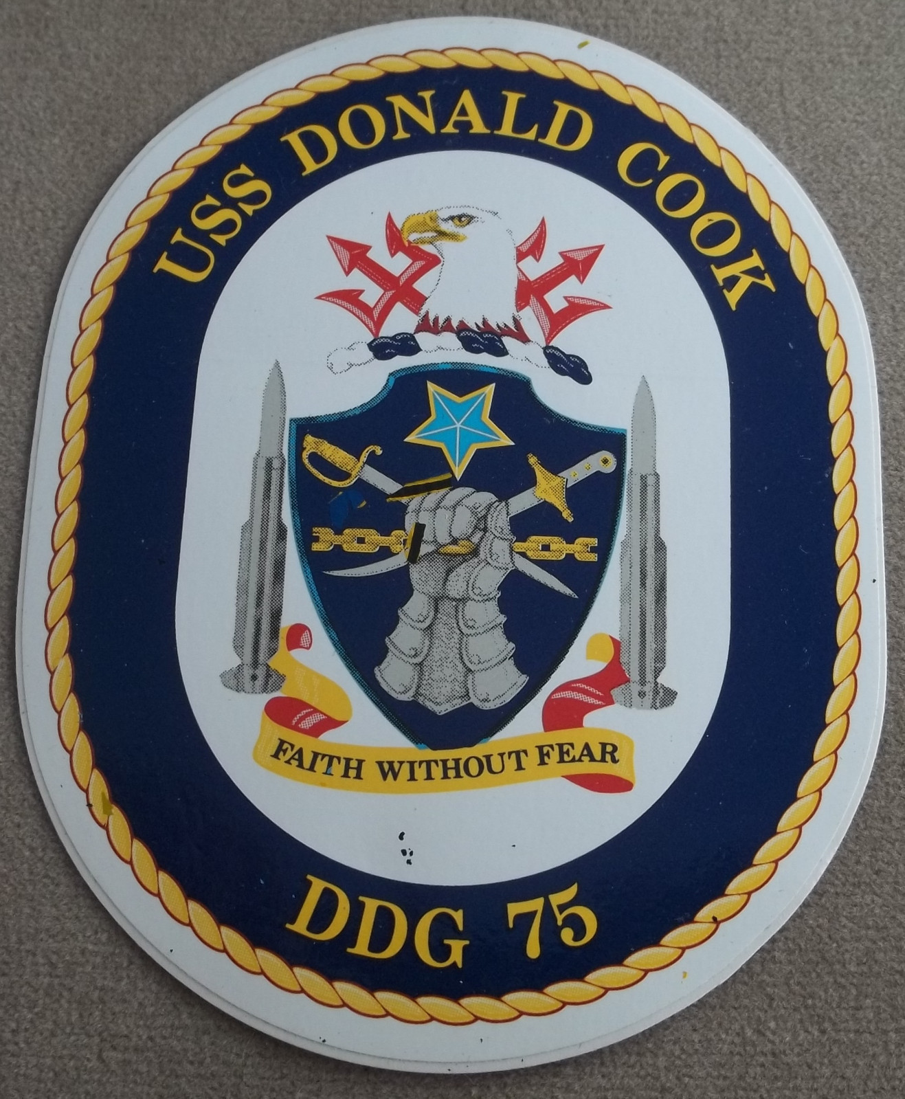 US Navy Decal - Sticker - USS Donald Cook DDG-75 ( 3 1/2" X 4 1/2" ) | eBay