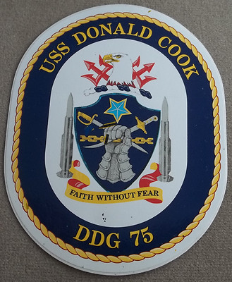 US Navy Decal - Sticker - USS Donald Cook DDG-75 ( 3 1/2" X 4 1/2" ) | eBay